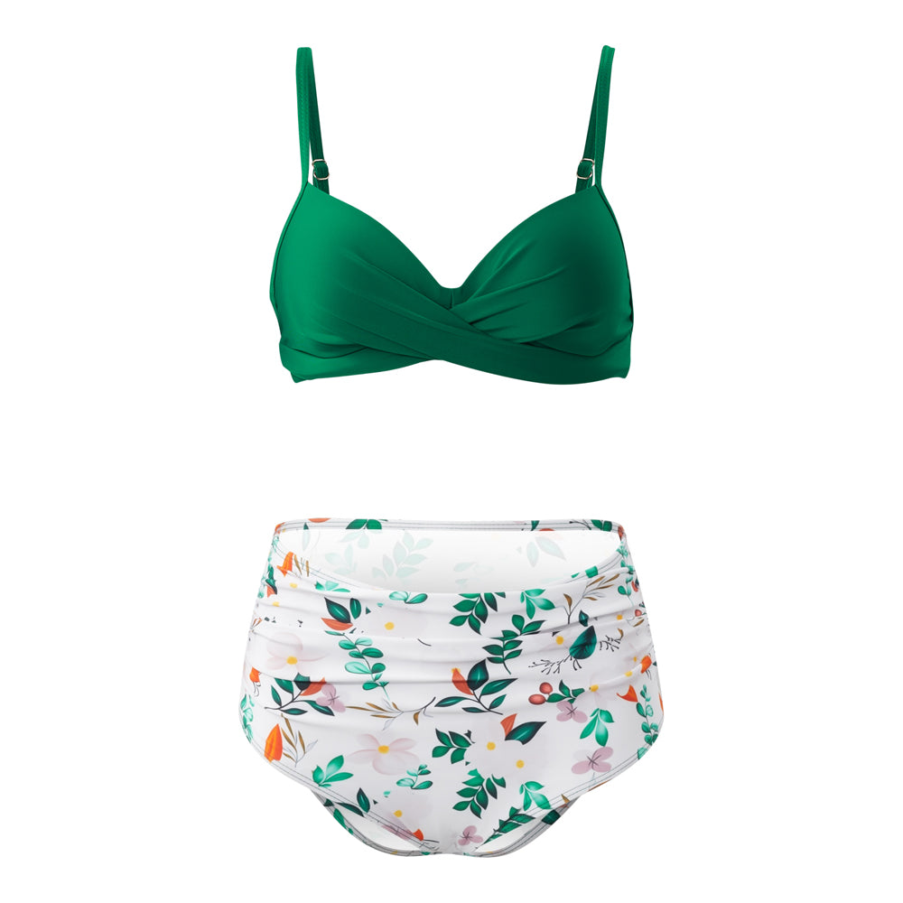 High-waisted Two-Piece Swimsuit Set, CC060097 – EVER STRONG