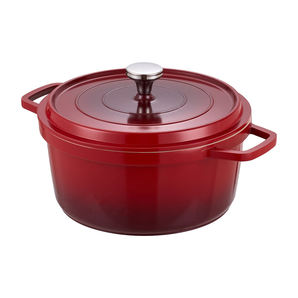 4.75L Non-Stick Cast Aluminium Cooking Pot with Lid and Loop Handles ...