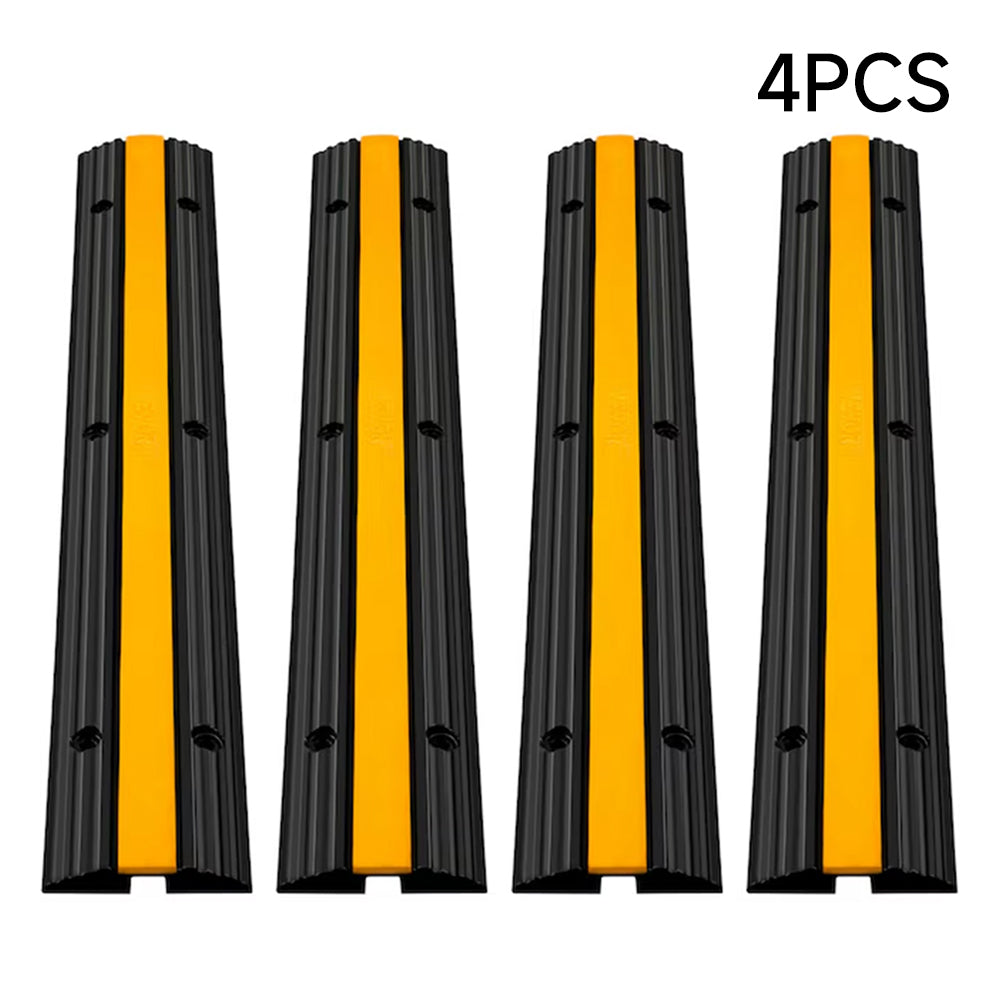 4-Pack Rubber Speed Bumps with Cable Protection Channel, MD140061 ...