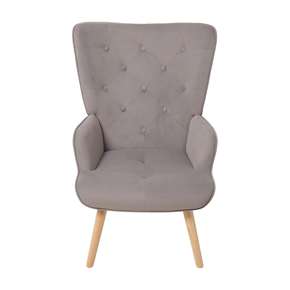 Flannel Upholstered Tufted Lounge Chair, ZH1822 – EVER STRONG