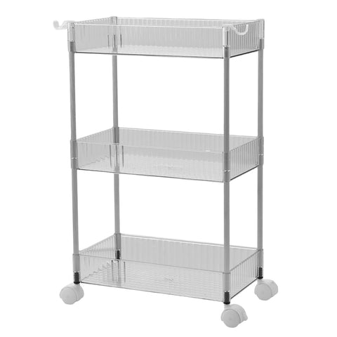 3-Tier Transparent Rolling Storage Cart, HM070344 – EVER STRONG