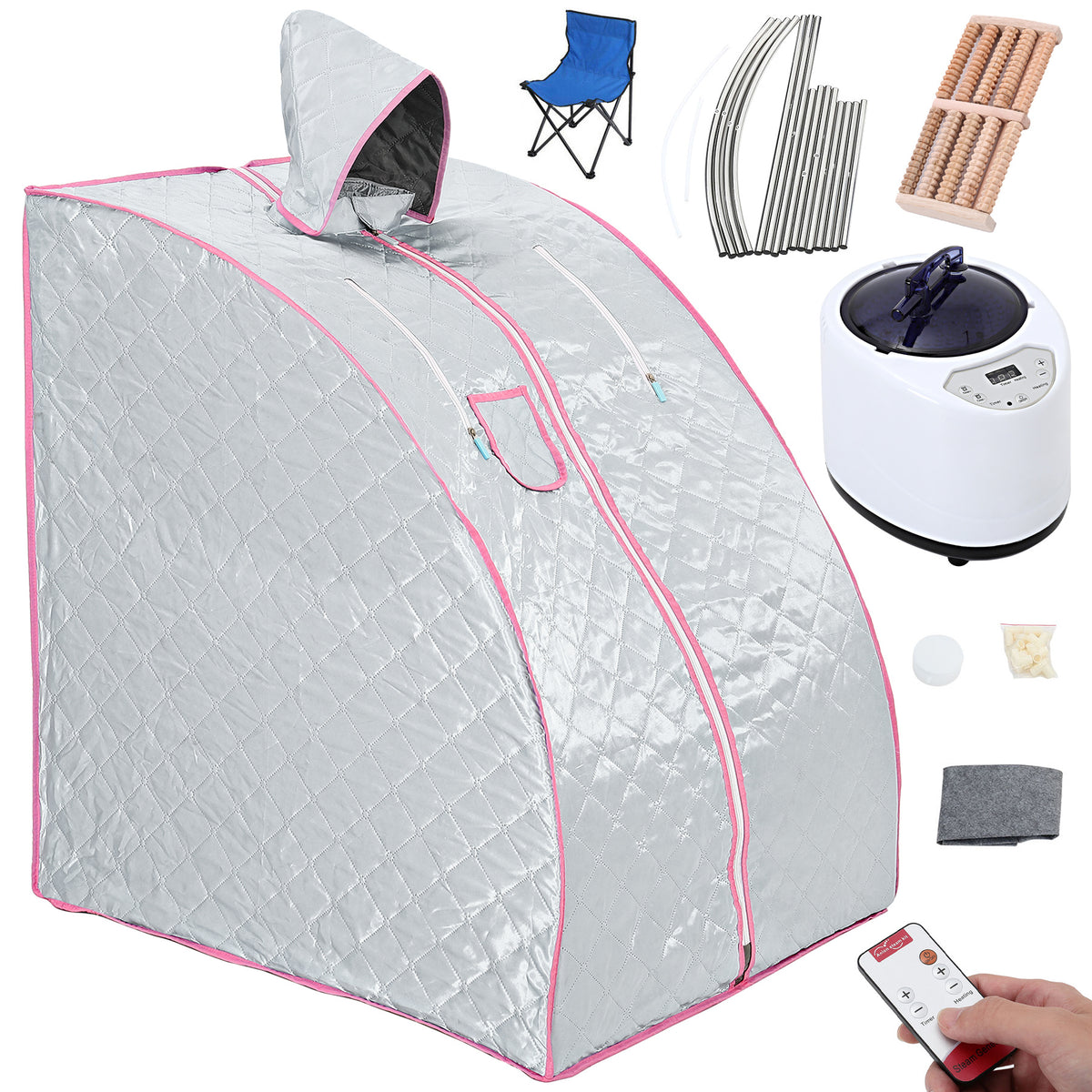 Livingandhome Portable Steam Sauna Spa Tent Set, One Person Full Body ...