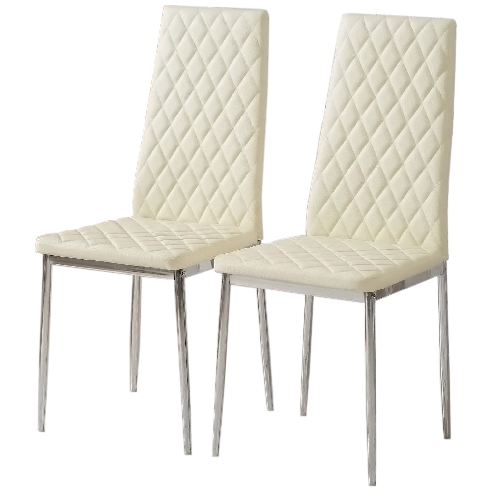 PVC High Back Modern Dining Chairs Set of 2, HG0680 – EVER STRONG