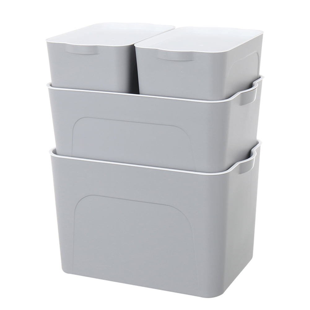 Set of 4 PP Stackable Storage Boxes with Lids, SC1571 – EVER STRONG