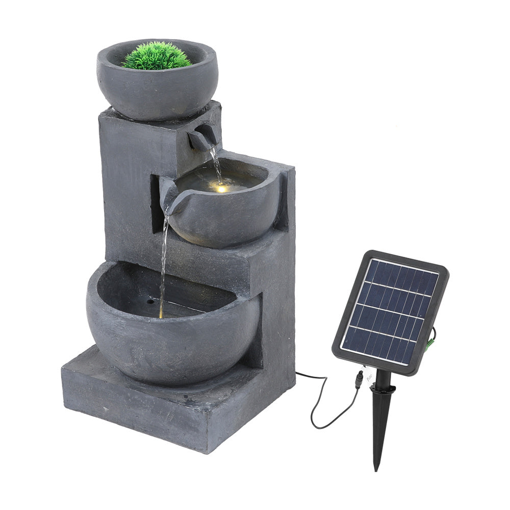 Garden Sanctuary Outdoor Solar-Powered Water Fountain Decor, AI1334 ...