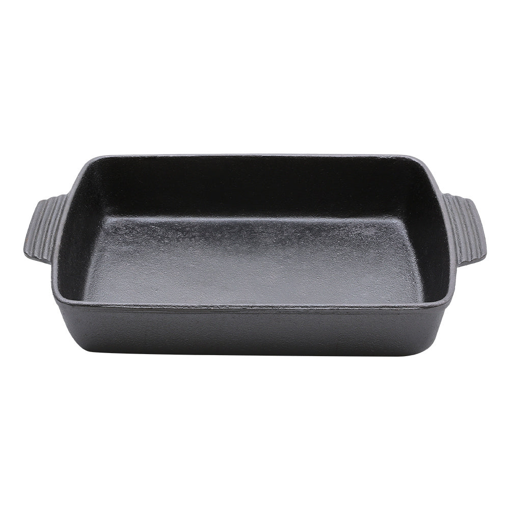 Livingandhome Black Rectangular Cast Iron Baking Pan, WB0042 – EVER STRONG