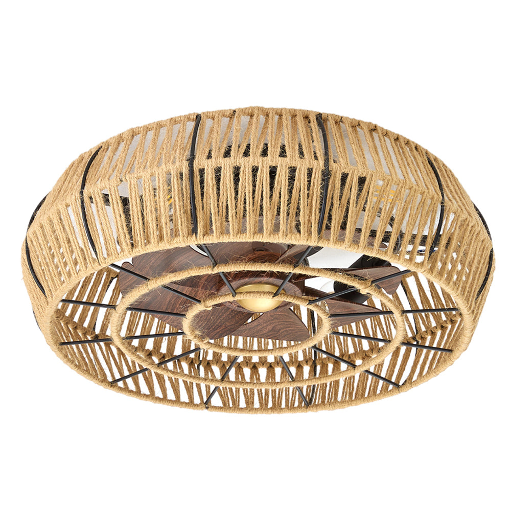 Rattan Ceiling Fan Light with Remote Control, LI210035 – EVER STRONG