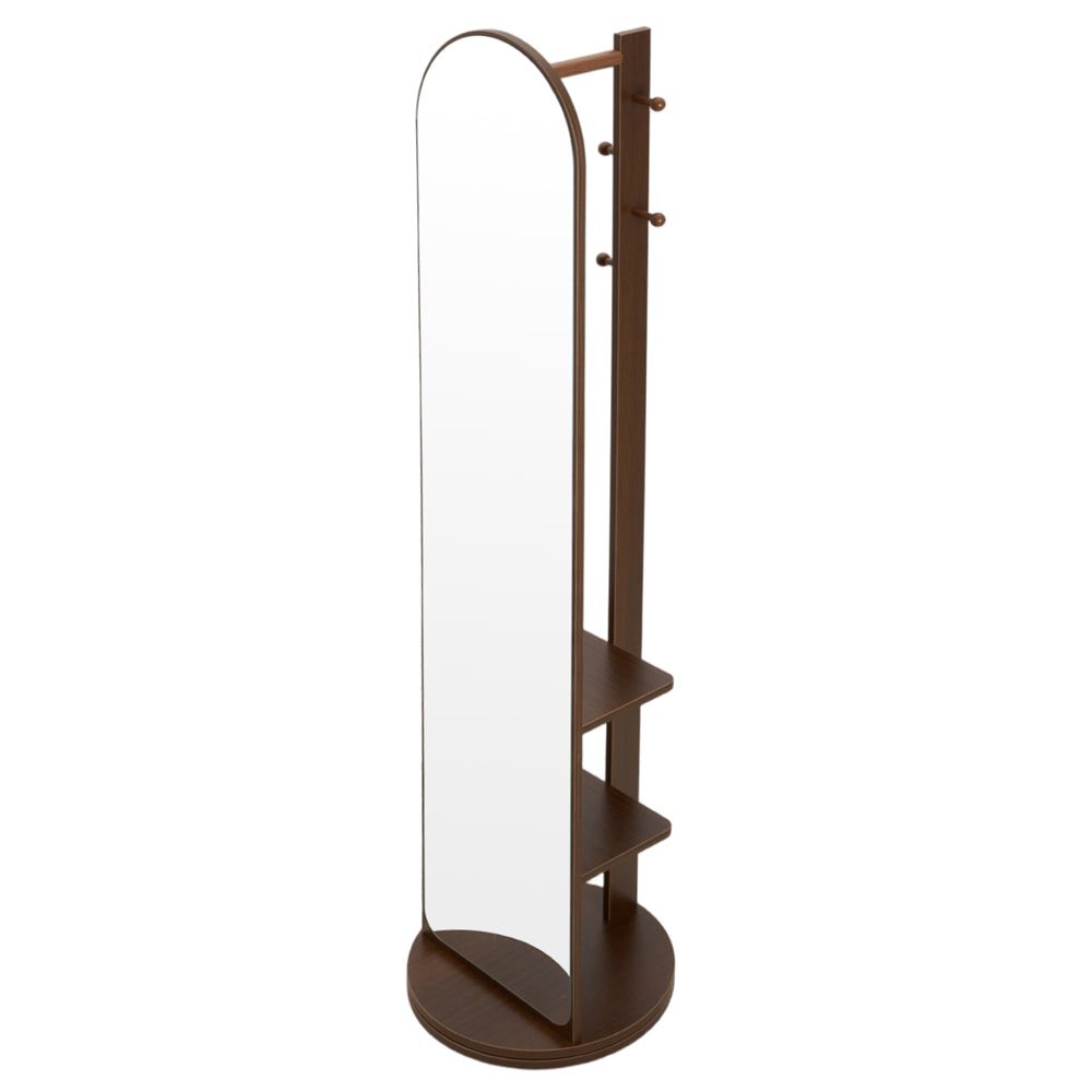 360° Rotating Full-Length Mirror with Coat Rack, FB570012 (Ver.2 ...