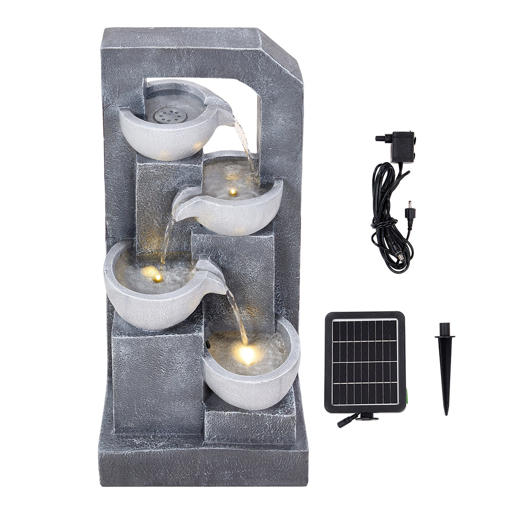 Solar-Powered Water Fountain Outdoor Gardening Decor, GD030046 (Ver.2 ...