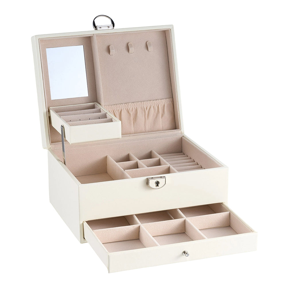 PU Leather Jewellery Box with Mechanism Key Lock, HM070094 – EVER STRONG