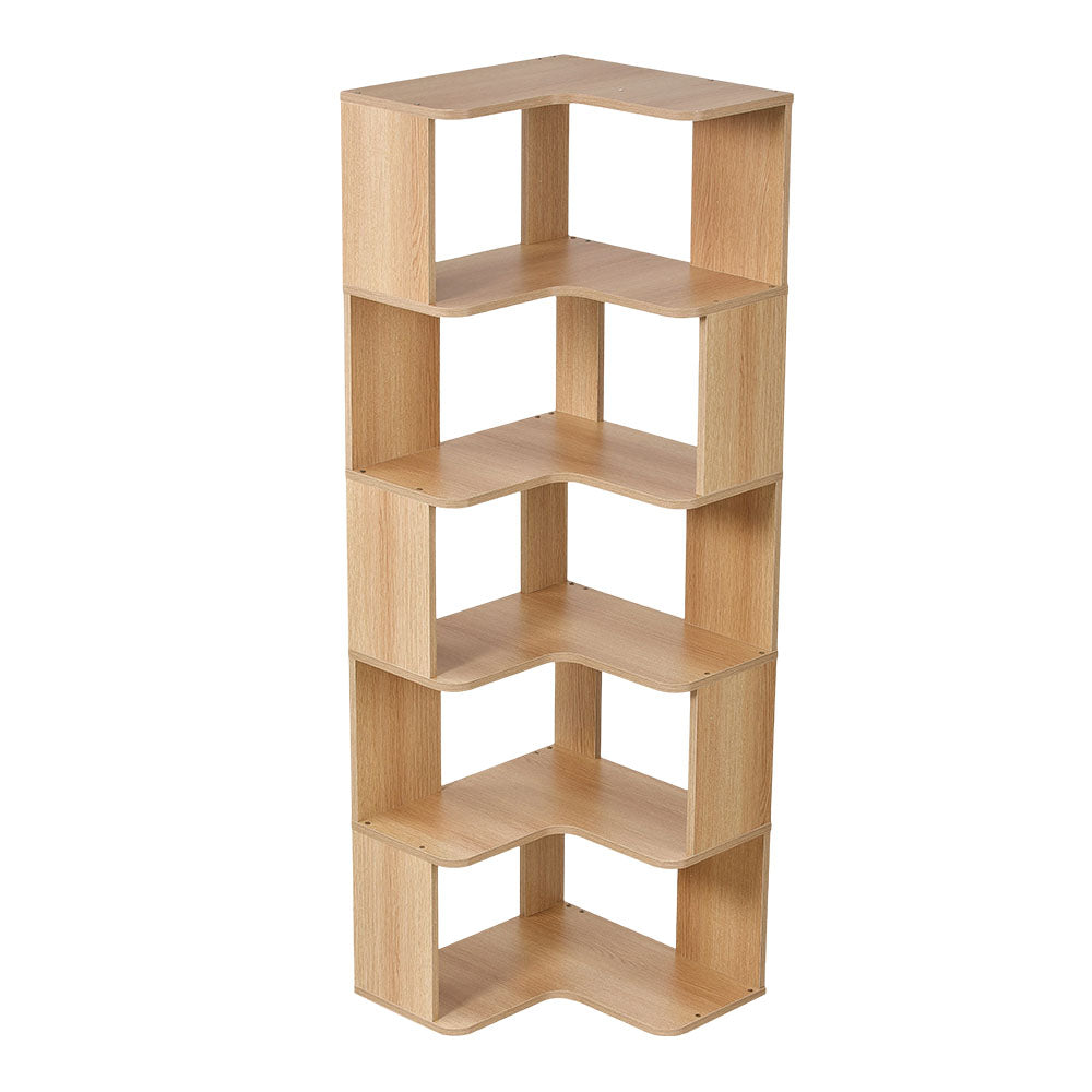 5-Tier Wooden L-shaped Corner Storage Shelf, FL280129 (VER.2) – EVER STRONG