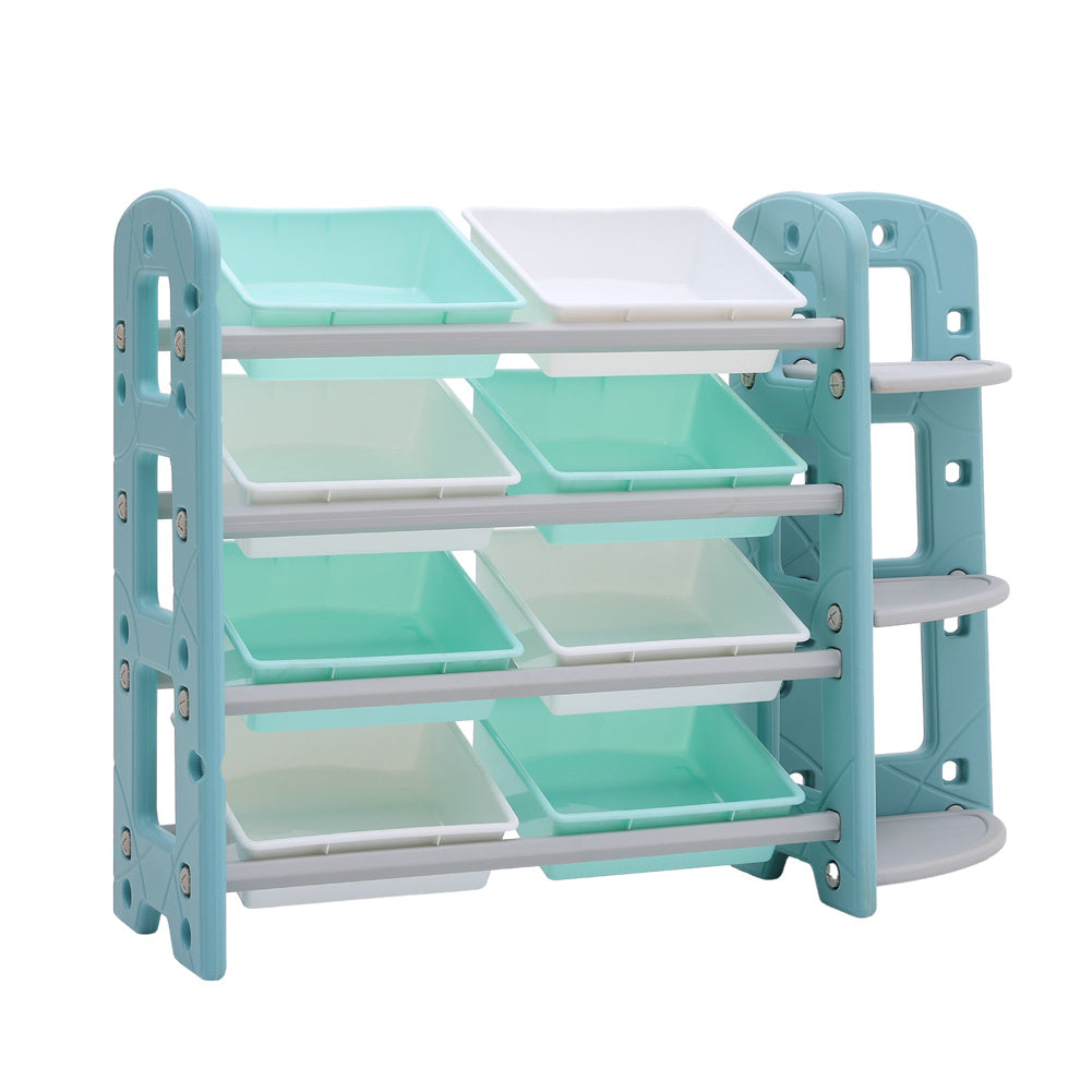 Livingandhome 8 Toy Storage Bins Organizer with 3 Tier Corner Shelf, F ...