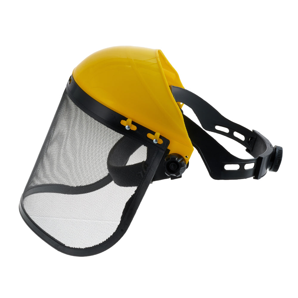 Adjustable Face Shield with Metal Mesh Visor For Chainsaw, Logging & O ...