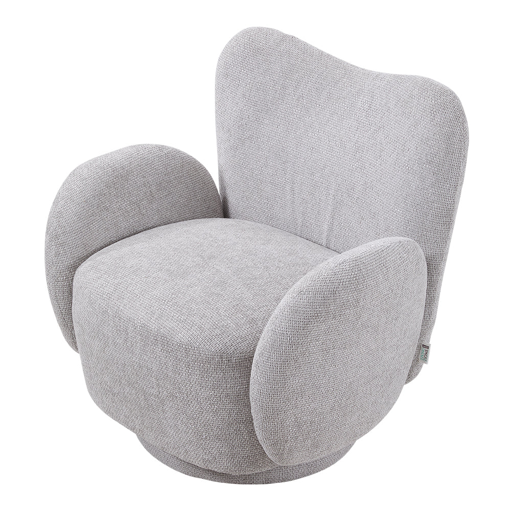 Livingandhome Chenille Upholstered Swivel Chair Armchair, ZH1688 (Ver ...
