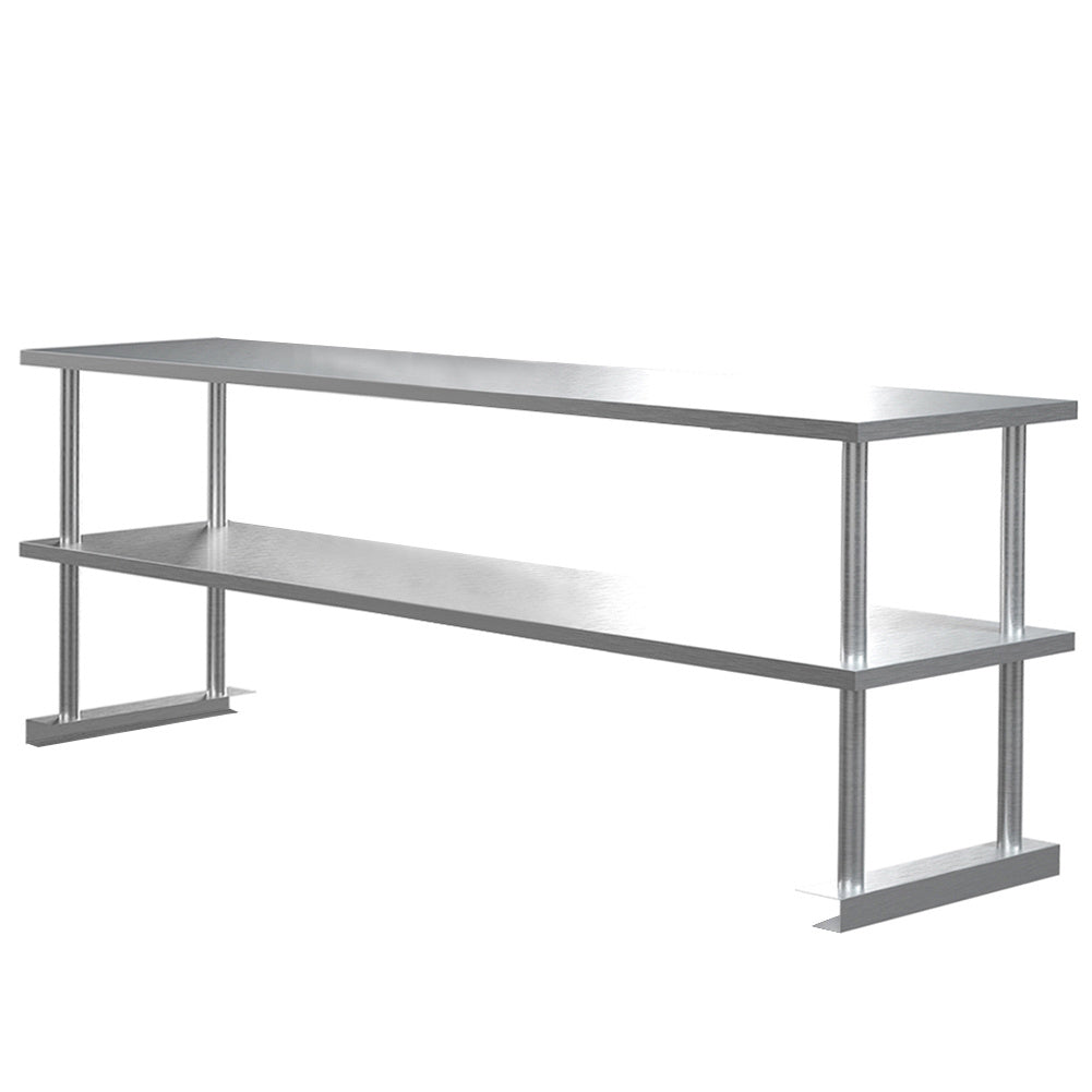 Livingandhome Commercial 2 Tier Stainless Steel Overshelf for Prep and ...