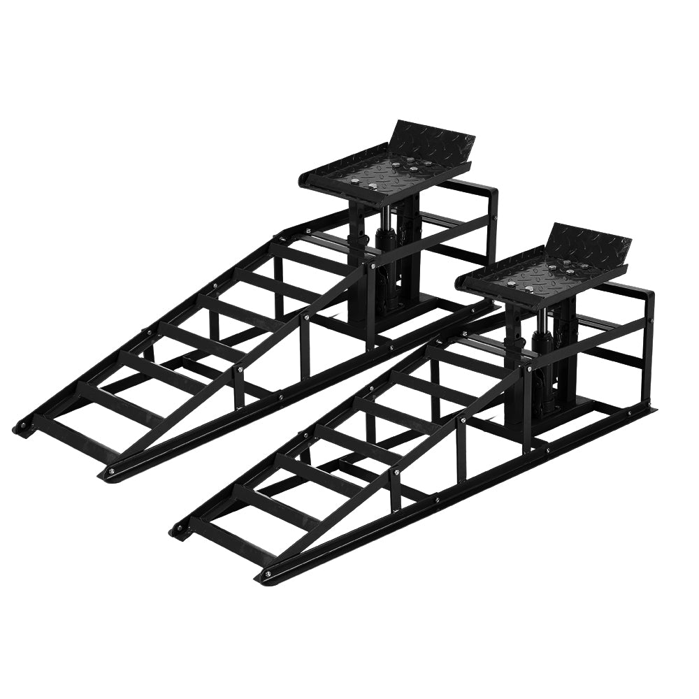 2Pcs Car Ramps with Built-in Hydraulic Jacks, MD030007 (Ver.2) – EVER ...