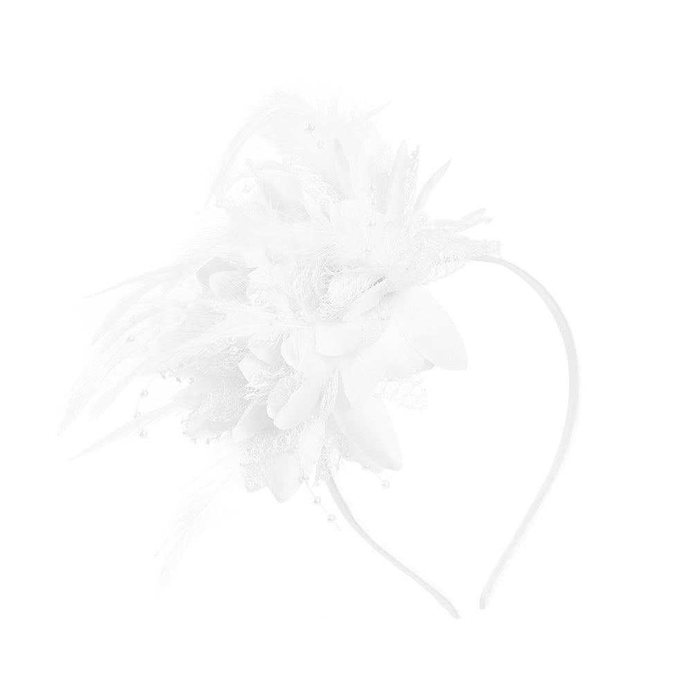Feather Flower Fascinator Headband, CA290035 (Ver.2) – EVER STRONG
