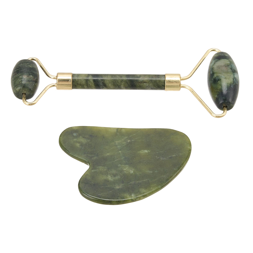 Gua Sha and Jade Roller Set for Facial Massage, BB350008 (Ver.2) – EVER ...