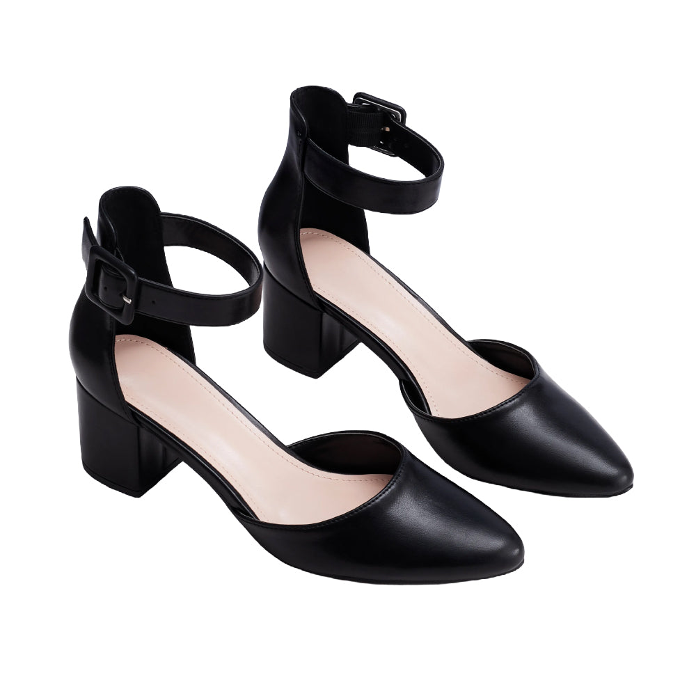 Comfortable Closed Toe Block Heels Pumps, JW0032 – EVER STRONG