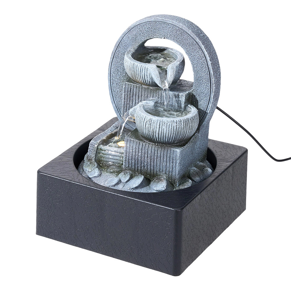 Tabletop Waterfall Fountain with LED Lighting, GD030010 – EVER STRONG