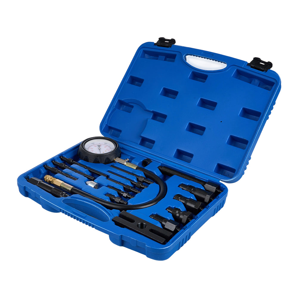 19Pcs Diesel Engine Cylinder Pressure Gauge Compression Tester Kit, UR ...