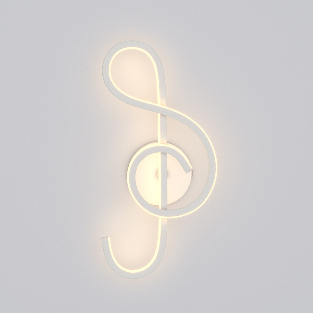 Livingandhome LED Music Note Wall Mount Light Fixture in Warm Light, L ...