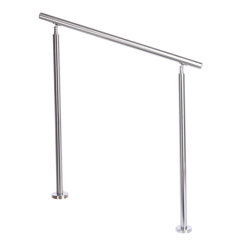 Livingandhome Silver Floor Mount Stainless Steel Handrail for Slopes a ...