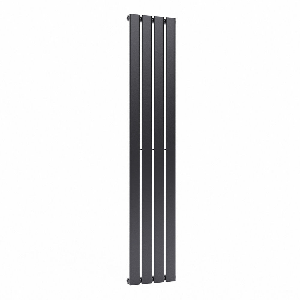 Livingandhome Steel Smoke Grey Vertical Tall Radiator with Single Pane ...