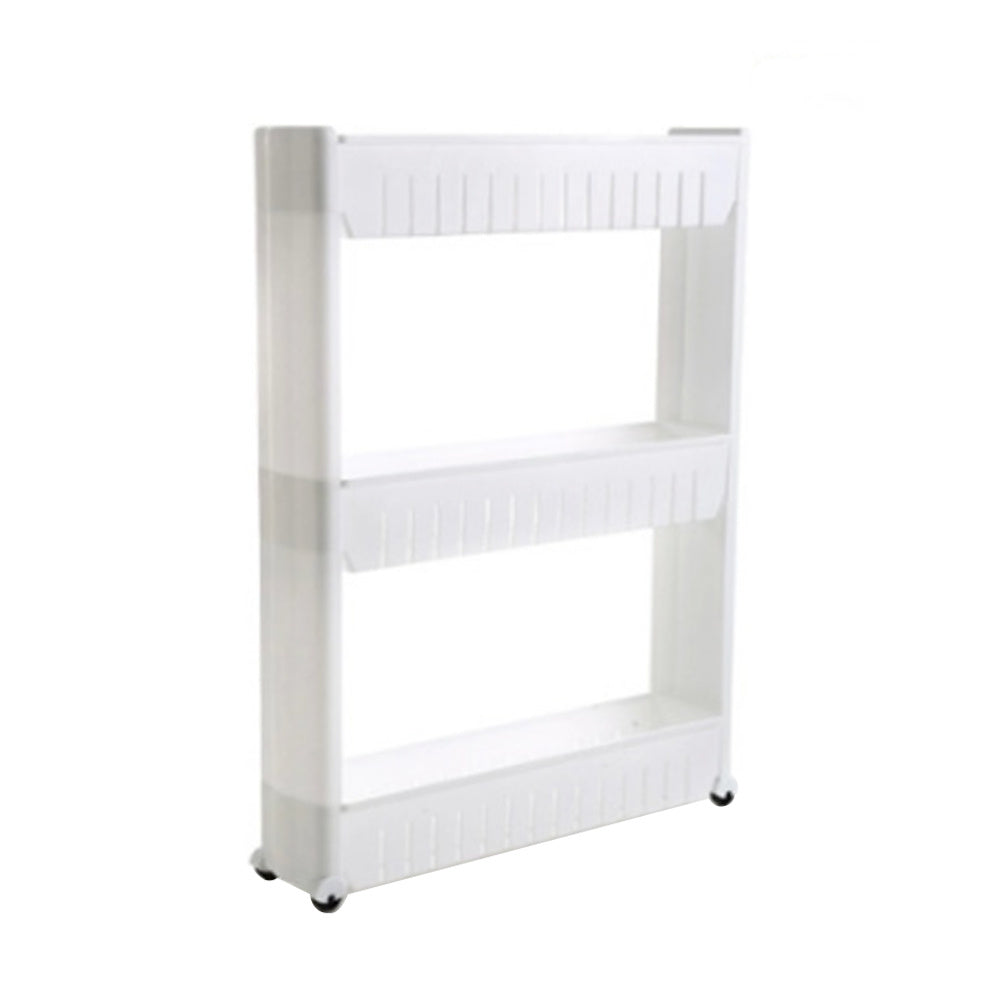 Modern Style 3 Tiers Fridge Side Narrow Shelf Kitchen Storage Rack Mul ...