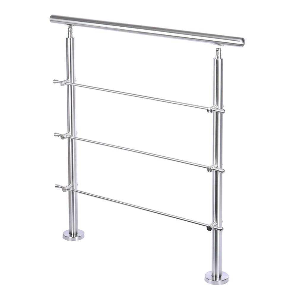 Livingandhome Silver Floor Mount Stainless Steel Handrail for Slopes a ...