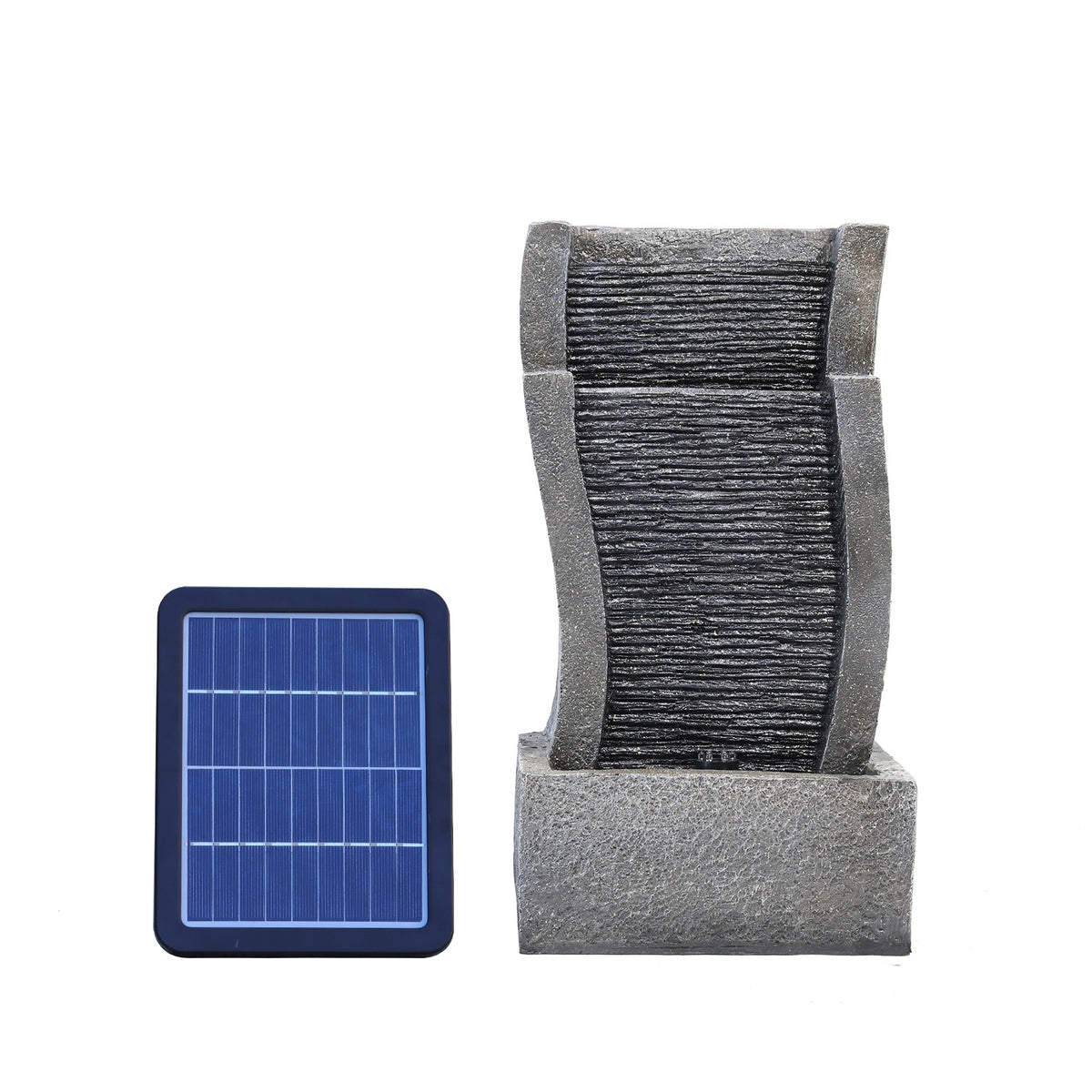 Water Feature Decor Fountain Rockery Solar Powered Garden Outdoor, AI0 ...